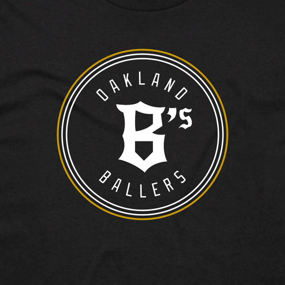 T-Shirt - Oakland Ballers Classic Logo, Black