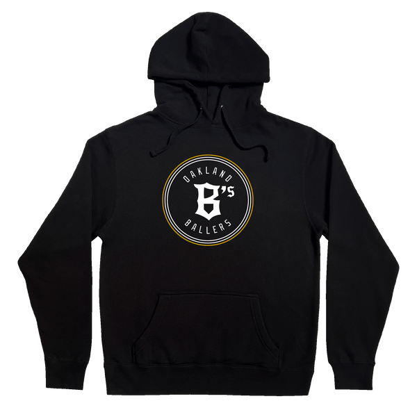 Pullover Sweatshirt- Oakland Ballers Heavyweight Hoodie, Black
