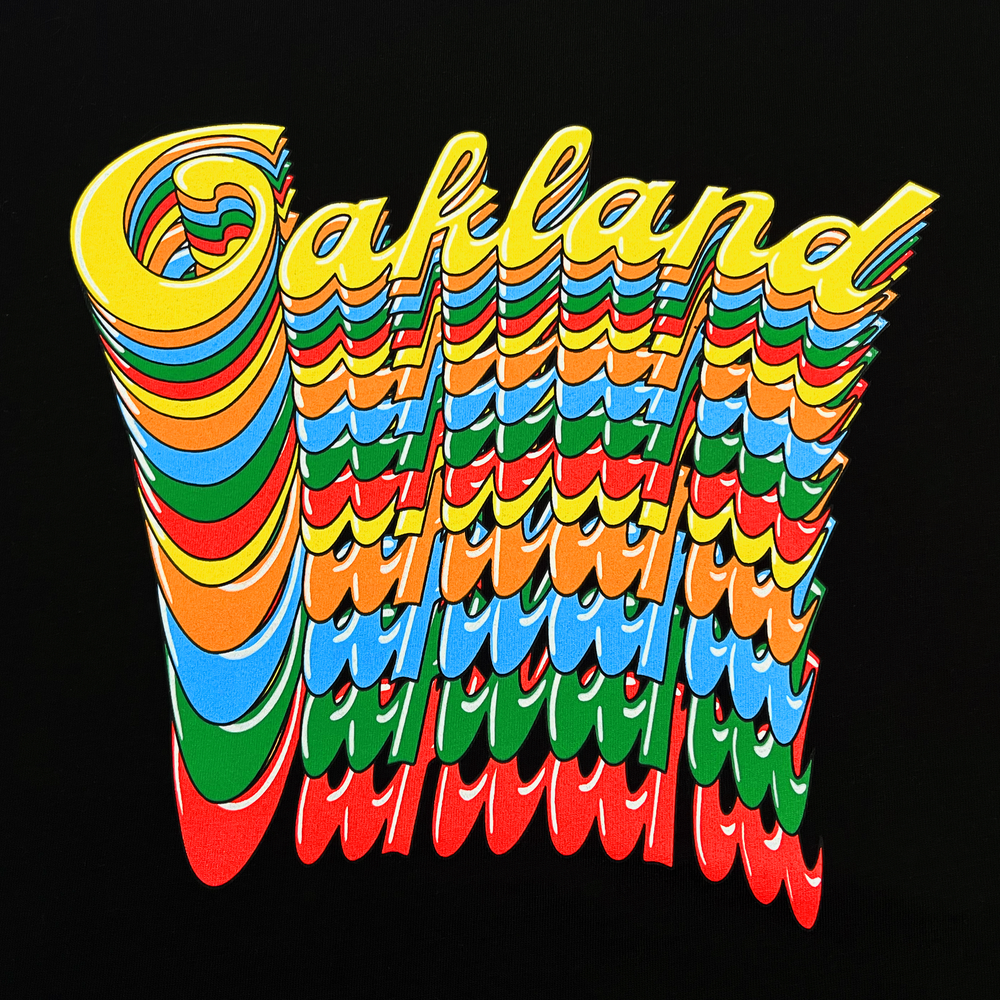 T-Shirt - Oakland Roots Sports Club, Rainbow Funk, Black