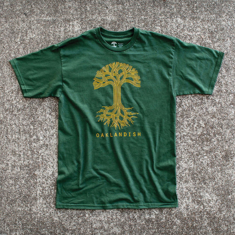 Oaklandish Classic Logo T-Shirt in Forest Green Cotton