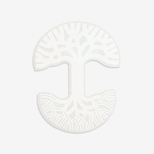 Oaklandish Tree Logo Car Decal - Large White Tree Design